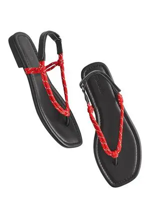 Madewell Paracord Slingback Thong Sandals - Festival Red
