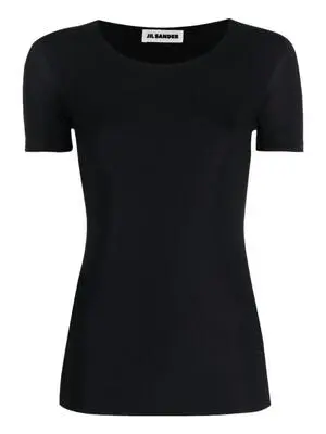 JIL SANDER Short Sleeve Crewneck T-shirt - Black