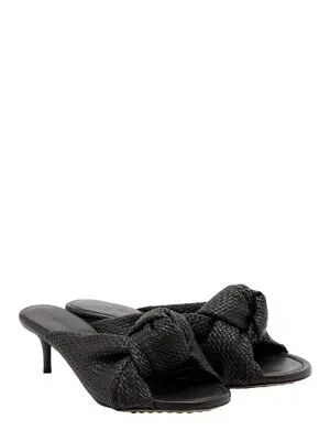 Bottega Veneta Cherry Intreccio Leather Sandals - Brown