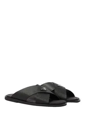 Prada Leather Sandals - Black