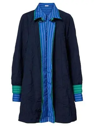 Loewe Striped Technical Cotton-blend Shirt Dress - Blue