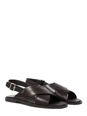 Prada Calf Leather Sandals - Brown