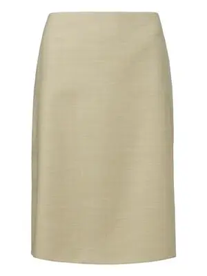 Calvin Klein Lunas Wool Midi Skirt - Beige