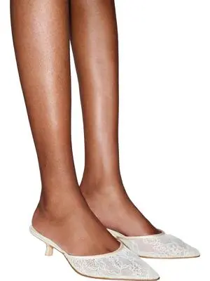 REFORMATION Reformation Wilda Kitten Mule Ivory