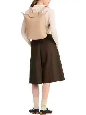 Longchamp Le Pliage Leather-trim Backpack - Neutrals