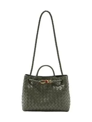 Bottega Veneta Andiamo Medium Intrecciato Leather Bag - Green