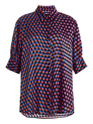 Dries Van Noten Polka Dot Silk Shirt - Multi