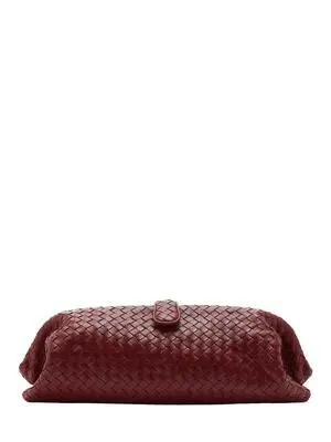 Bottega Veneta Lauren 1979 Intrecciato Leather Clutch - Red