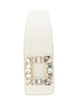 ROGER VIVIER Viv Skate Raffia Top Handle Bag - Neutral