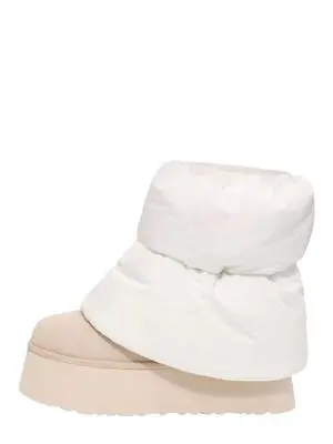 UGG Classic Mini Dipper Puffer Boots - White/ceramic