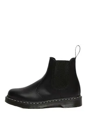 Dr. Martens Dr. Martens 2976 White Stitch Leather Chelsea Boots Black