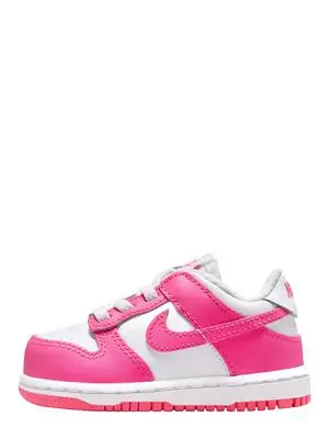 Nike Dunk Low Lace-up Sneakers - White/laser Fuchsia