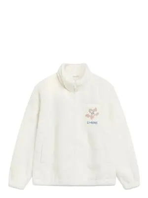 LI-NING Floral Logo Zip-up Jacket - Cream White
