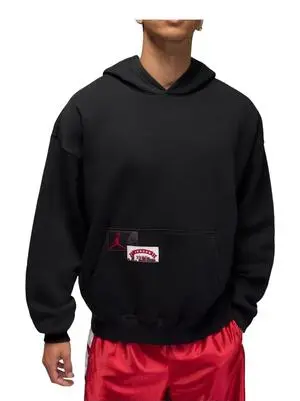 JORDAN Air Jordan Brooklyn Oversized Pullover Hoodie Black
