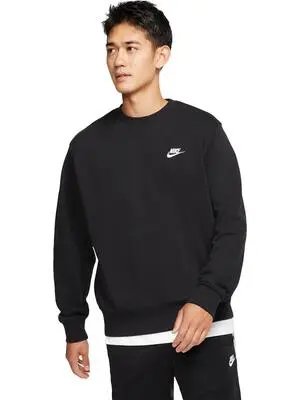 Nike Club Fleece Crewneck Sweatshirt - Black