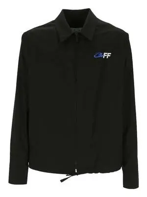 Off-White Zip Up Shirt Jacket - Black