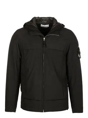 Stone Island Panelled Hooded Jacket - Black
