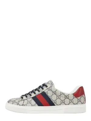 Gucci Ace Web Sneakers - Beige/navy