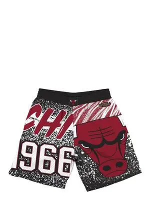 Mitchell & Ness X Nba Chicago Bulls Jumbotron Sublimated Shorts - Grey/white/red