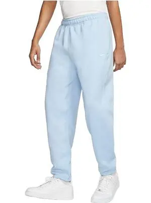 Nike Lab Solid Color Fleece Lined Bundle Feet Casual Sports Long Pants - Blue