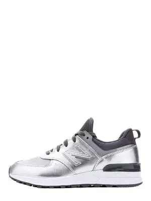 NEW BALANCE 574 B Low Top Retro Sneakers - Silver