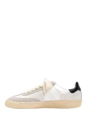 Mihara Yasuhiro Francis Past Sole Mixed Material Low Top Sneakers - White