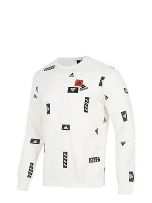Adidas Crewneck Sweatshirt With All-over Graphic Print - Default Colorway