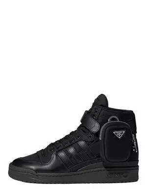 Adidas Prada X Originals Forum High Top Sneakers - Black