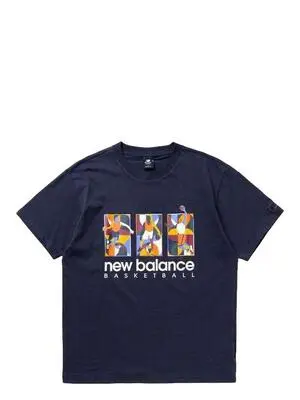 NEW BALANCE Hoops Classic Court Short Sleeve T-shirt Asia Sizing - Eclipse