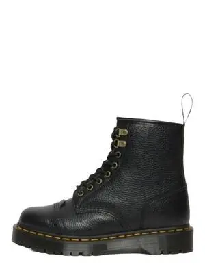 Dr. Martens 1460 Bex Faux Fur-lined Leather Lace Up Boots - Black