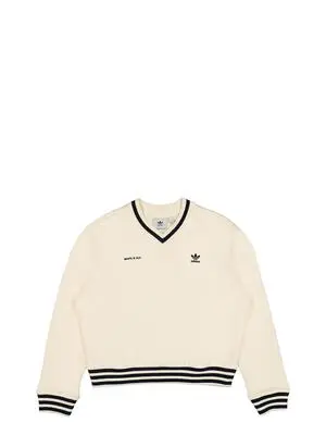 Adidas X Sporty & Rich V-neck Sweater - Beige