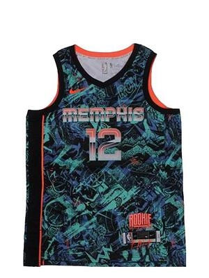 Nike Memphis Grizzlies Morant #12 Basketball Jersey - Green