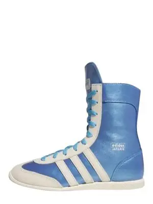 Adidas Japan High Top Lace-up Sneakers - Light Blue/cream White/light Blue
