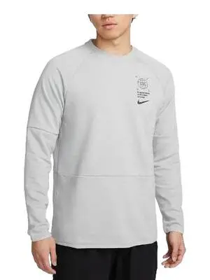 Nike Dri-fit Gfx Crewneck Sweatshirt - Grey