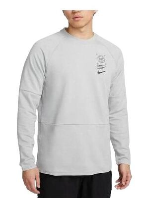 Nike Dri-fit Gfx Crewneck Sweatshirt - Grey