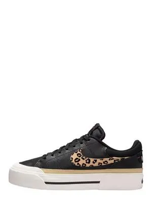 Nike Court Legacy Lift "leopard Black" Sneakers - Black/sail/picante Red