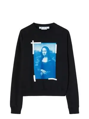 Off-White Mona Lisa Printed Cotton Pullover - Multi-color