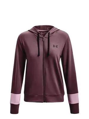 Under Armour Rival Terry Full Zip Hoodie - Burgundy