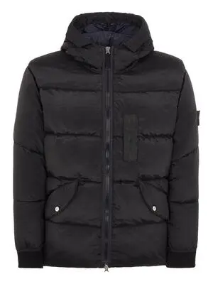 Stone Island Nylon Metal Hooded Down Jacket - Black