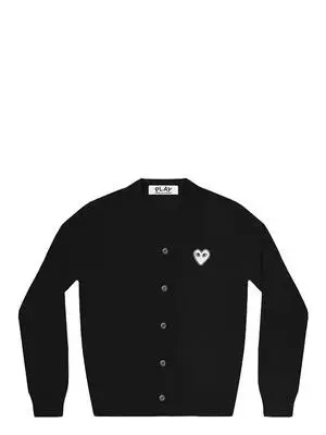 Play Comme Des Garcon Cardigan With Emblem - Black