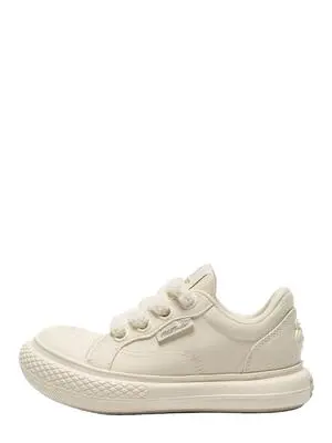 OLD ORDER Big Head Canvas Sneakers - Cream White