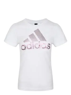 Adidas Bos Foil Logo Short Sleeve T-shirt - White