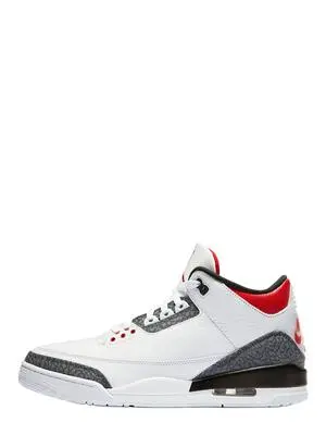 JORDAN Air 3 Retro Se "fire Red" Sneakers - White/fire Red/black