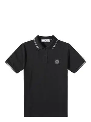 Stone Island Patch Polo Shirt - Black