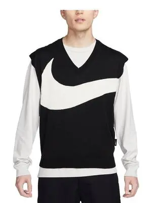 Nike Swoosh Sweater Vest - Black/white
