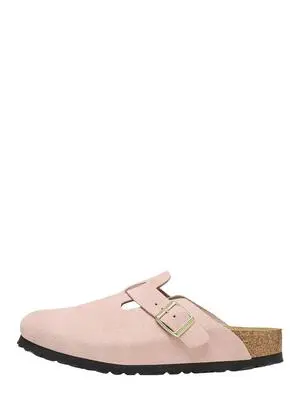 BIRKENSTOCK Birkenstock Boston Suede Leather Clogs Pink/brown/gold