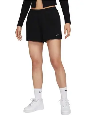 Nike French Terry Mid-rise Shorts - Black