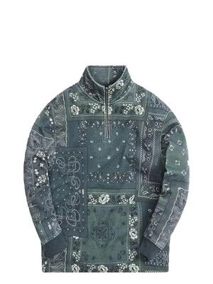 Kith Deconstructed Bandana Quarter Zip - Green