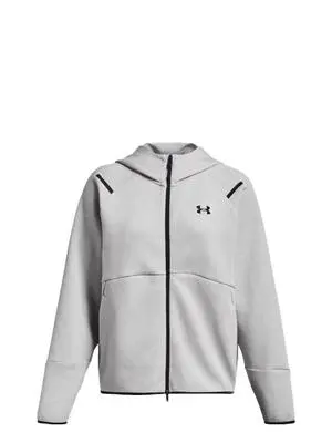 Under Armour Unstoppable Fleece Full Zip Jacket - Light Grey/black