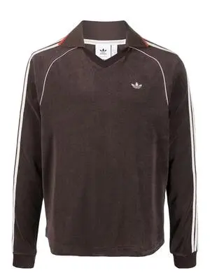 Adidas X Wales Bonner Long Sleeve Towel Polo Shirt - Brown